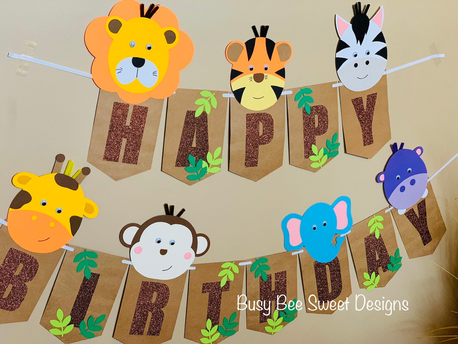 Safari Happy Birthday Banner / Safari Party / Safari Birthday | Etsy