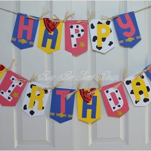 Toy Story Happy Birthday Banner / Toy Story Inspired Woody - Etsy