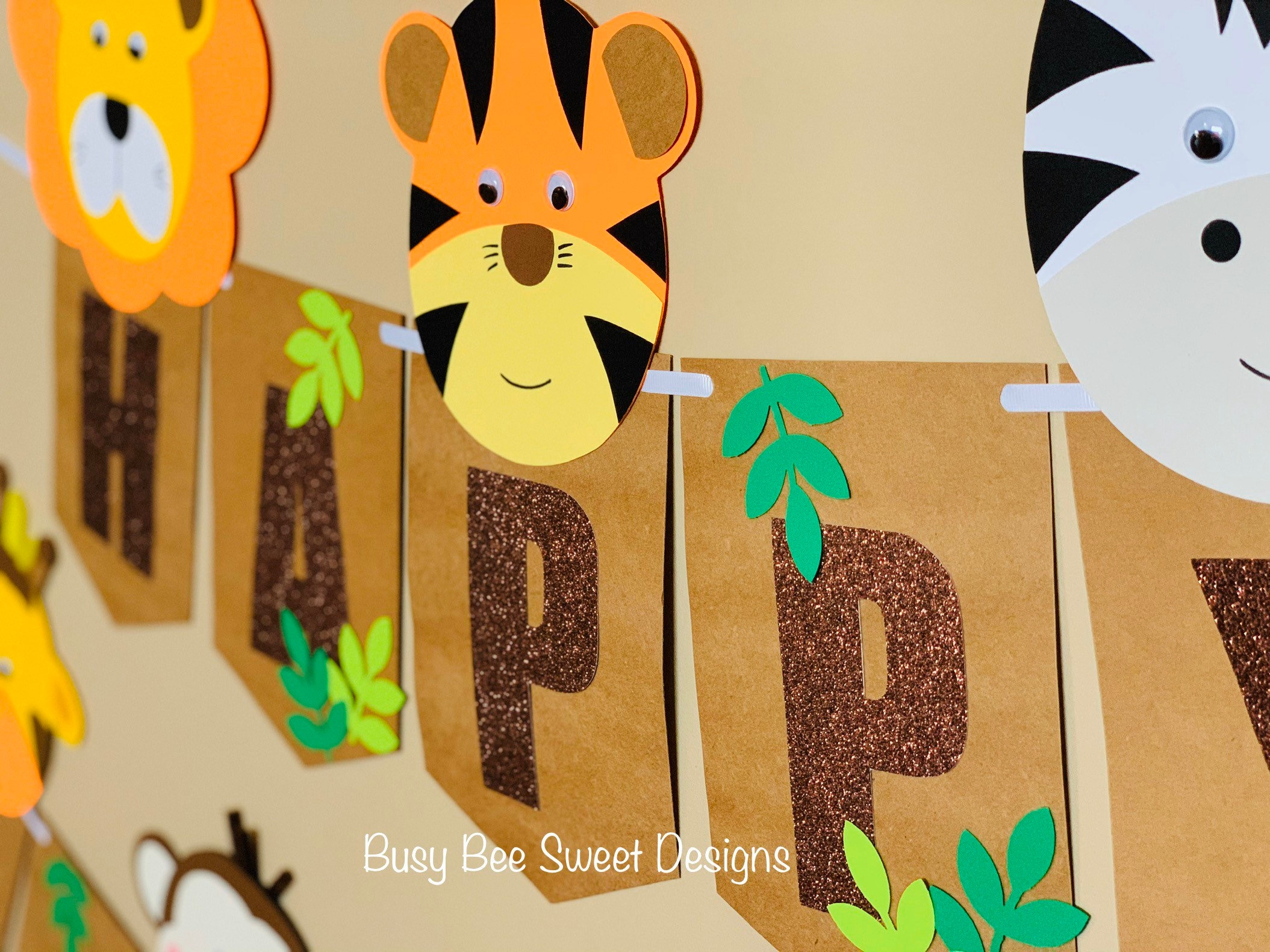 Safari Happy Birthday Banner / Safari Party / Safari Birthday | Etsy