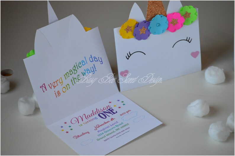 Unicorn Invitations / Unicorn Invitations / Unicorn Birthday - Etsy