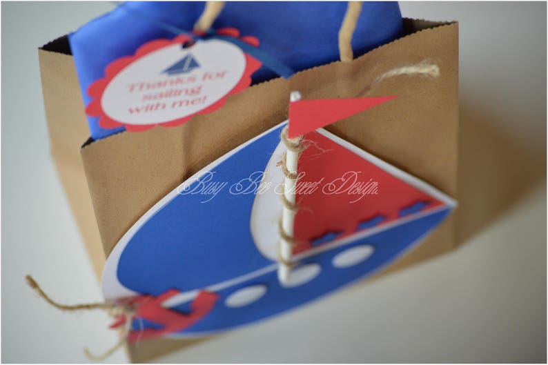 Nautical Favor Bags / Boat Favor Bags / Nautical Party Theme / - Etsy