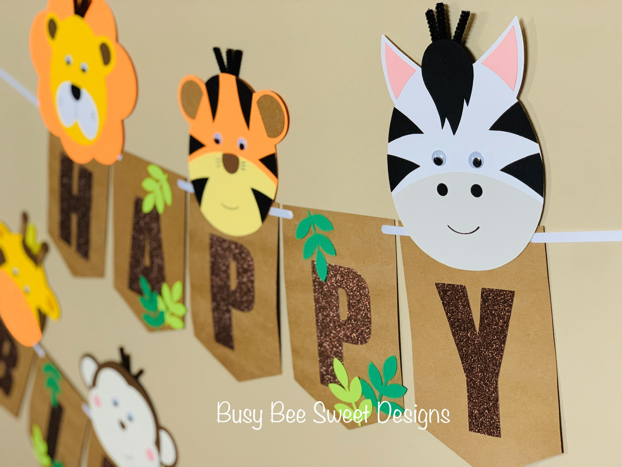 Safari Happy Birthday Banner / Safari Party / Safari Birthday | Etsy