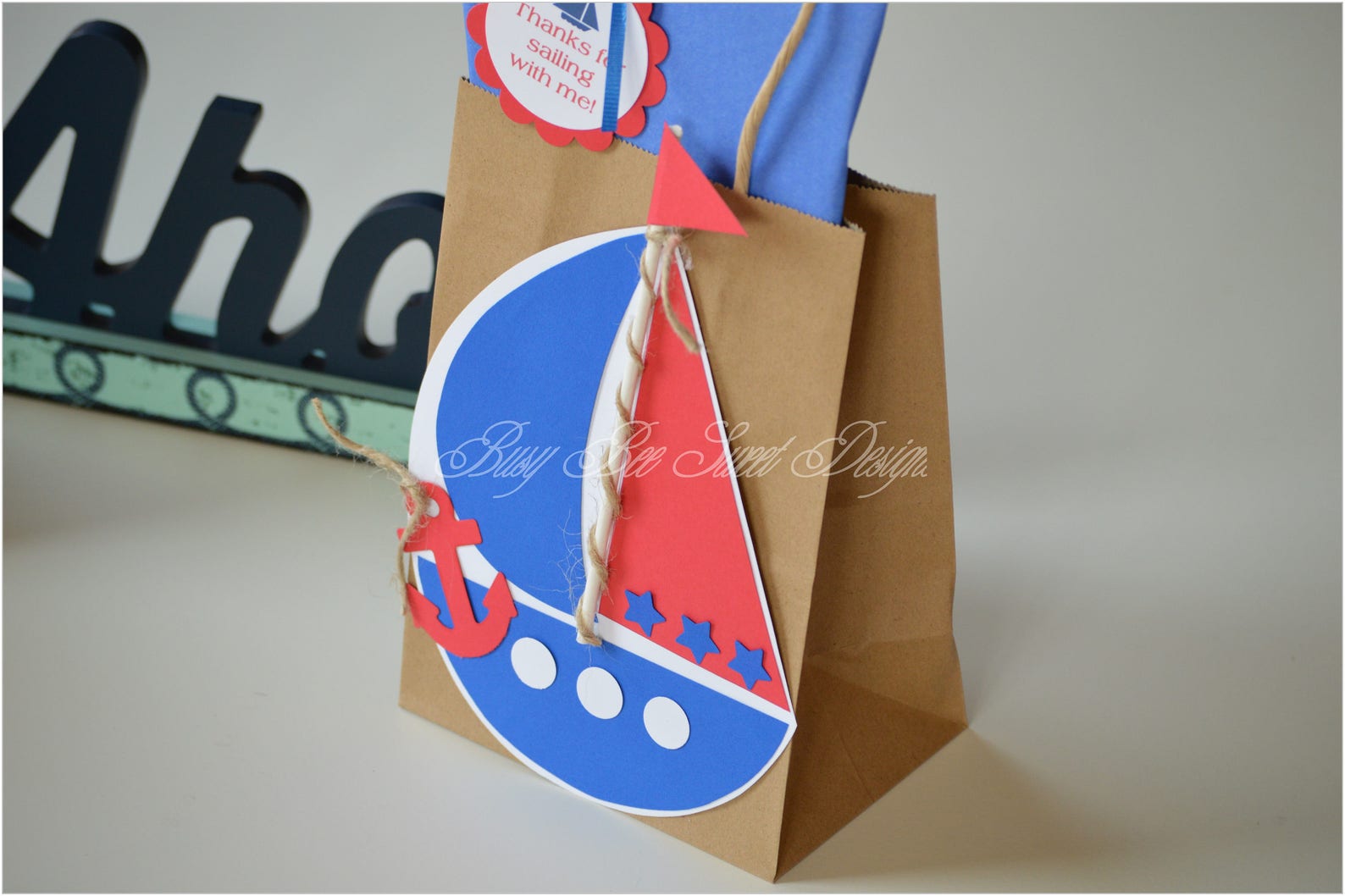 Nautical Favor Bags / Boat Favor Bags / Nautical Party Theme / - Etsy