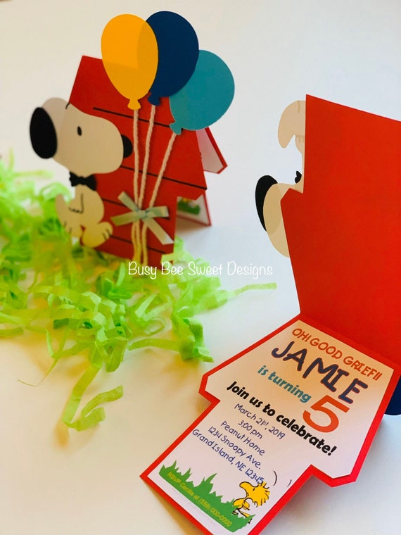 Snoopy Invitations / Snoopy Party / Snoopy Birthday by Busy Bee Sweet ...