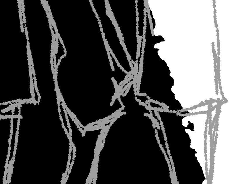 Header Contribution - Framed Work in Black and White Abstract Art Print ...