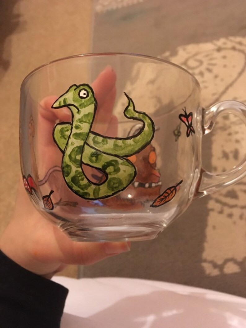 Gruffalo Mug-glass Mug.hand Painted Gruffalo Personalised Gift - Etsy UK
