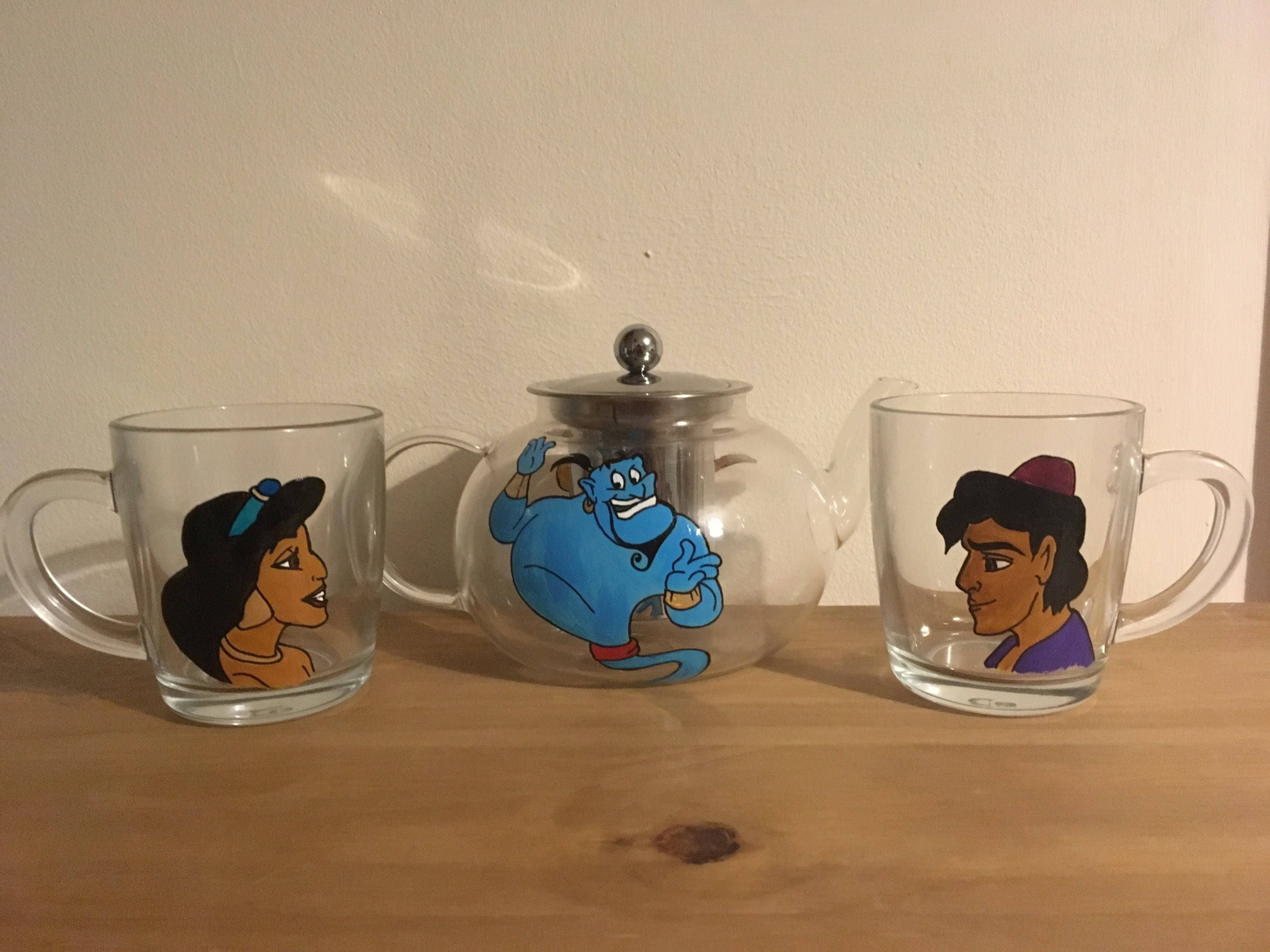 Aladdin Tea Set-glass Genie Teapot With Jasmine & Aladdin - Etsy