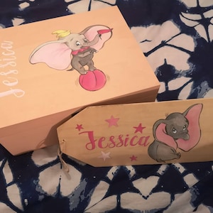 Dumbo Gift. Baby Gift/christening Gift. Dumbo Memory Box. Dumbo Door ...