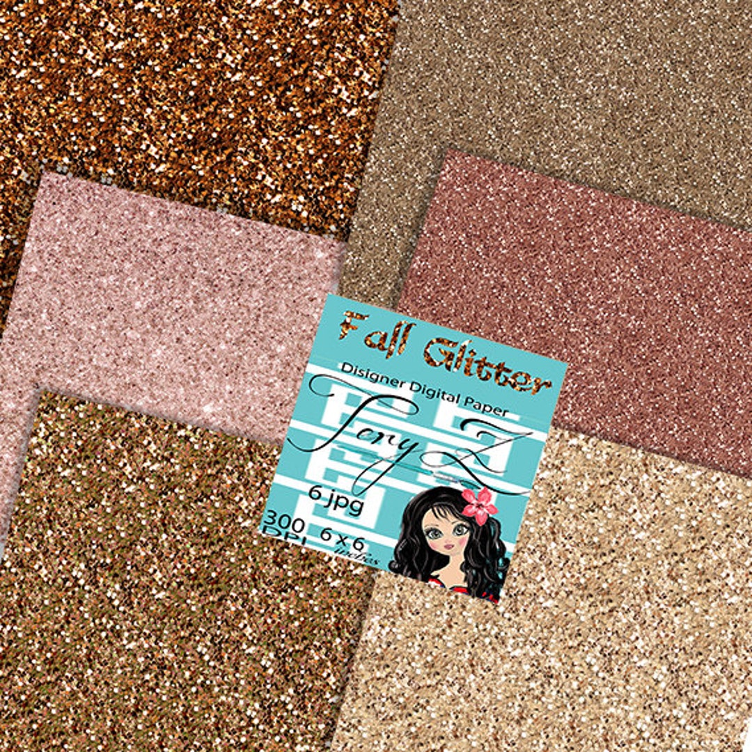 Fall Glitter Digital Paper Pack Autumn Glitter Digital - Etsy
