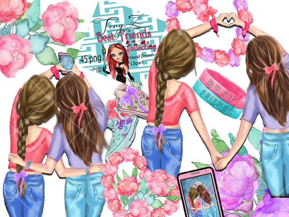 Six Friends Clipart Png