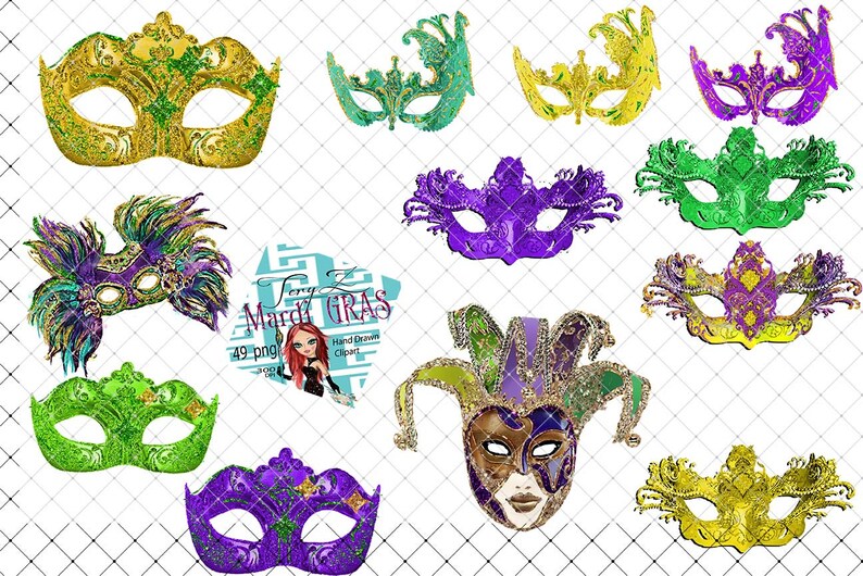 Mardi Gras Clipart Party Clipart Carnival Clipart Fun - Etsy