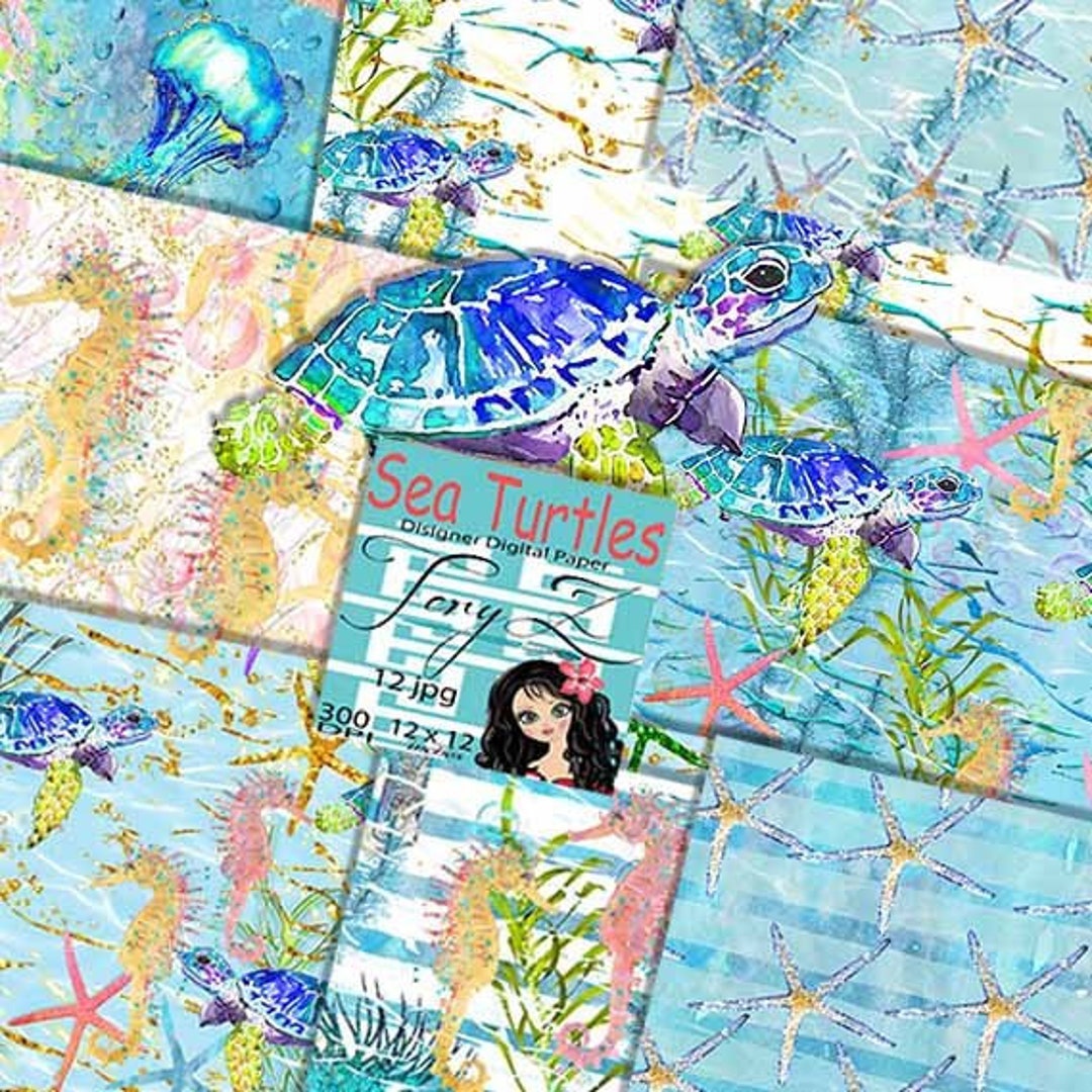Underwater Digital Paper Watercolor Sea Life Digital Paper - Etsy Australia