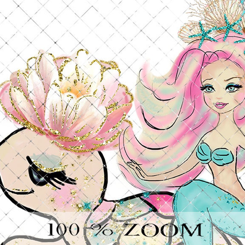 Mermaid Clipart, Underwater Clip Art, Cute Mermaids, Rainbow Ocean ...
