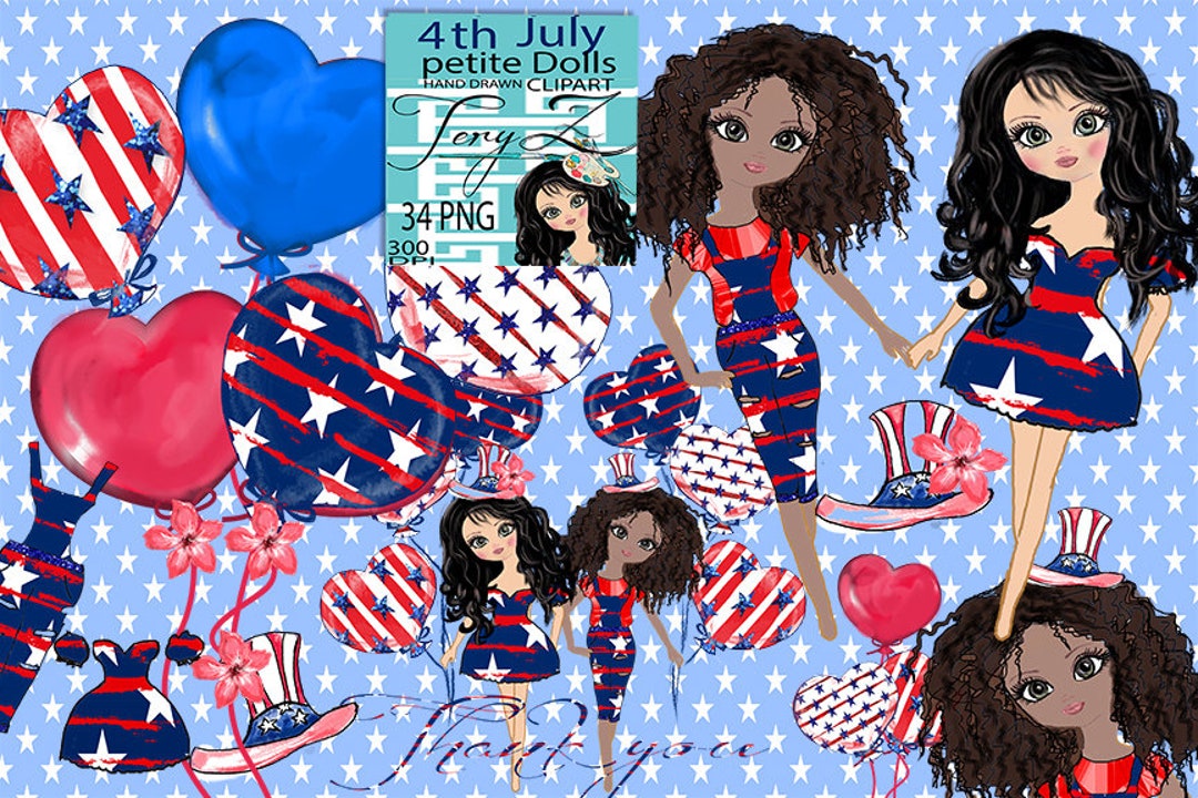4th of July Clipart, Independence Day Clipart, Patriotic Flag American ...