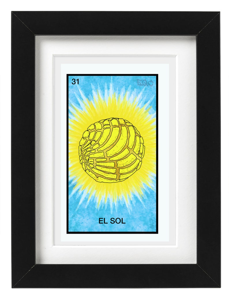 El Sol / Sun Loteria print | Etsy