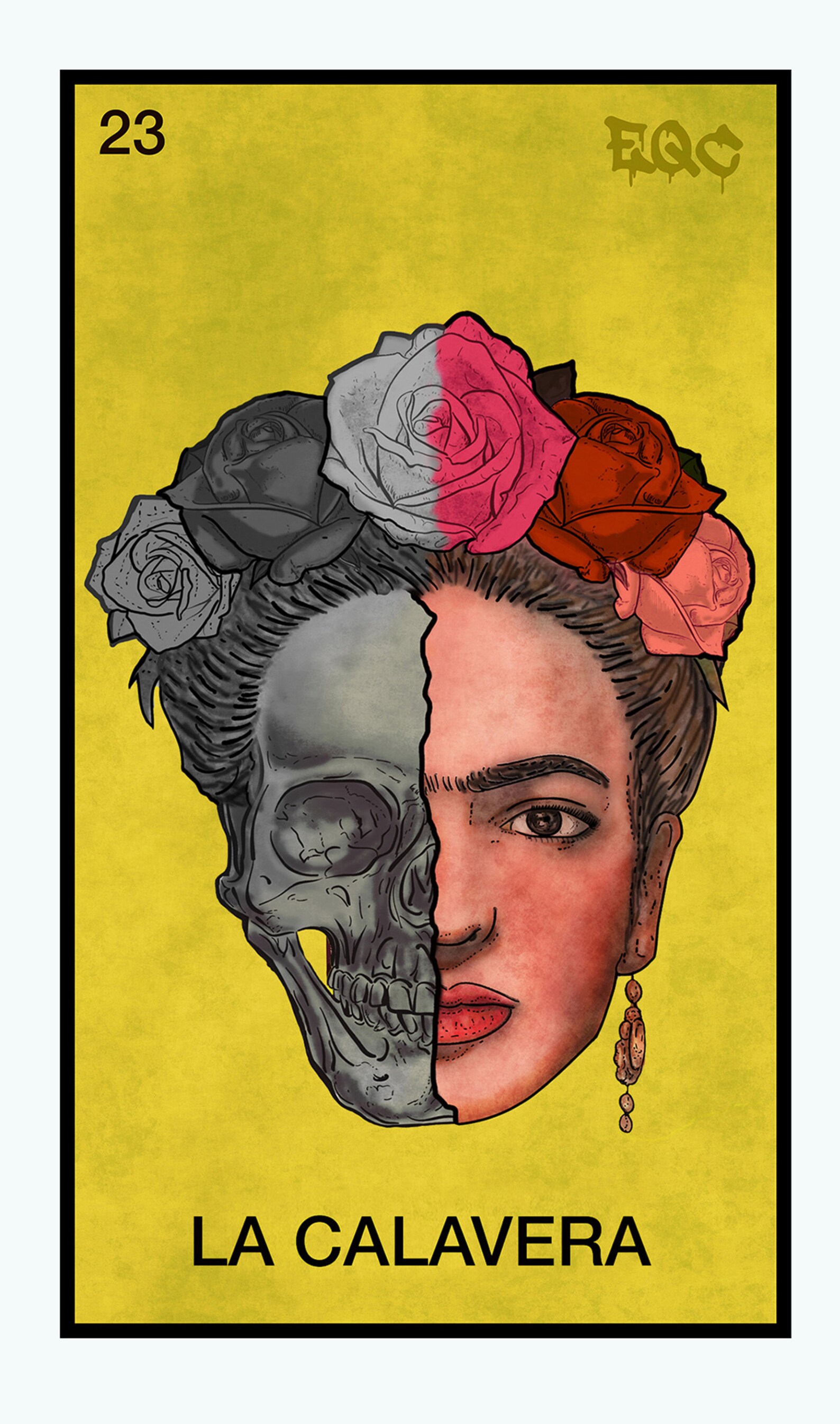 Frida / La Calavera Print | Etsy