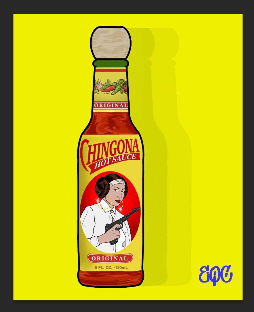 Chingona Hot Sauce Art Print - Etsy