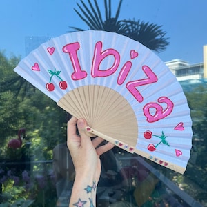 Personalised CUSTOM TEXT Black or White Print Folding Festival / Rave ...