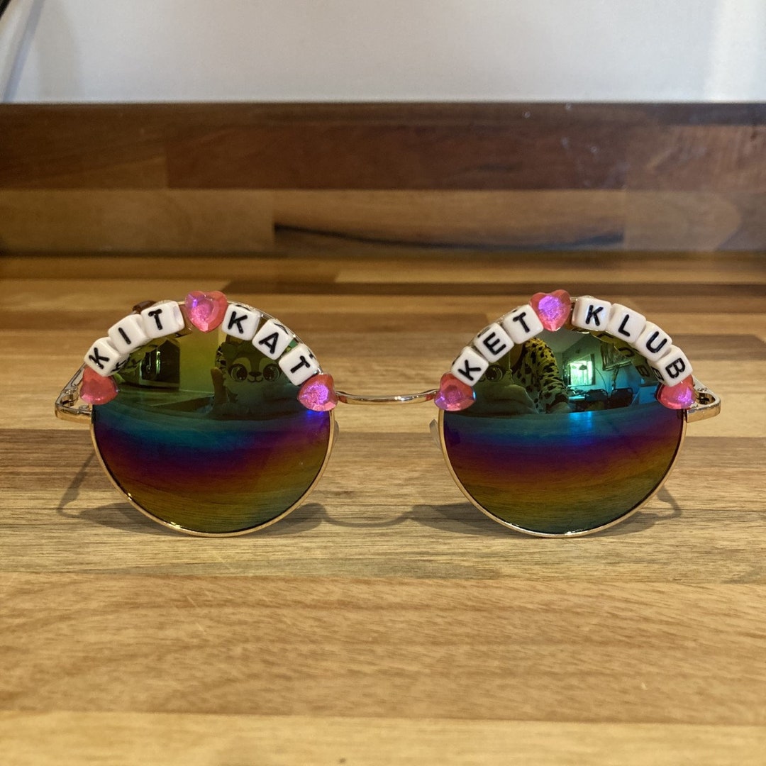 Kit KAT KET KLUB Round Rainbow Mirror Festival Sunglasses Custom ...