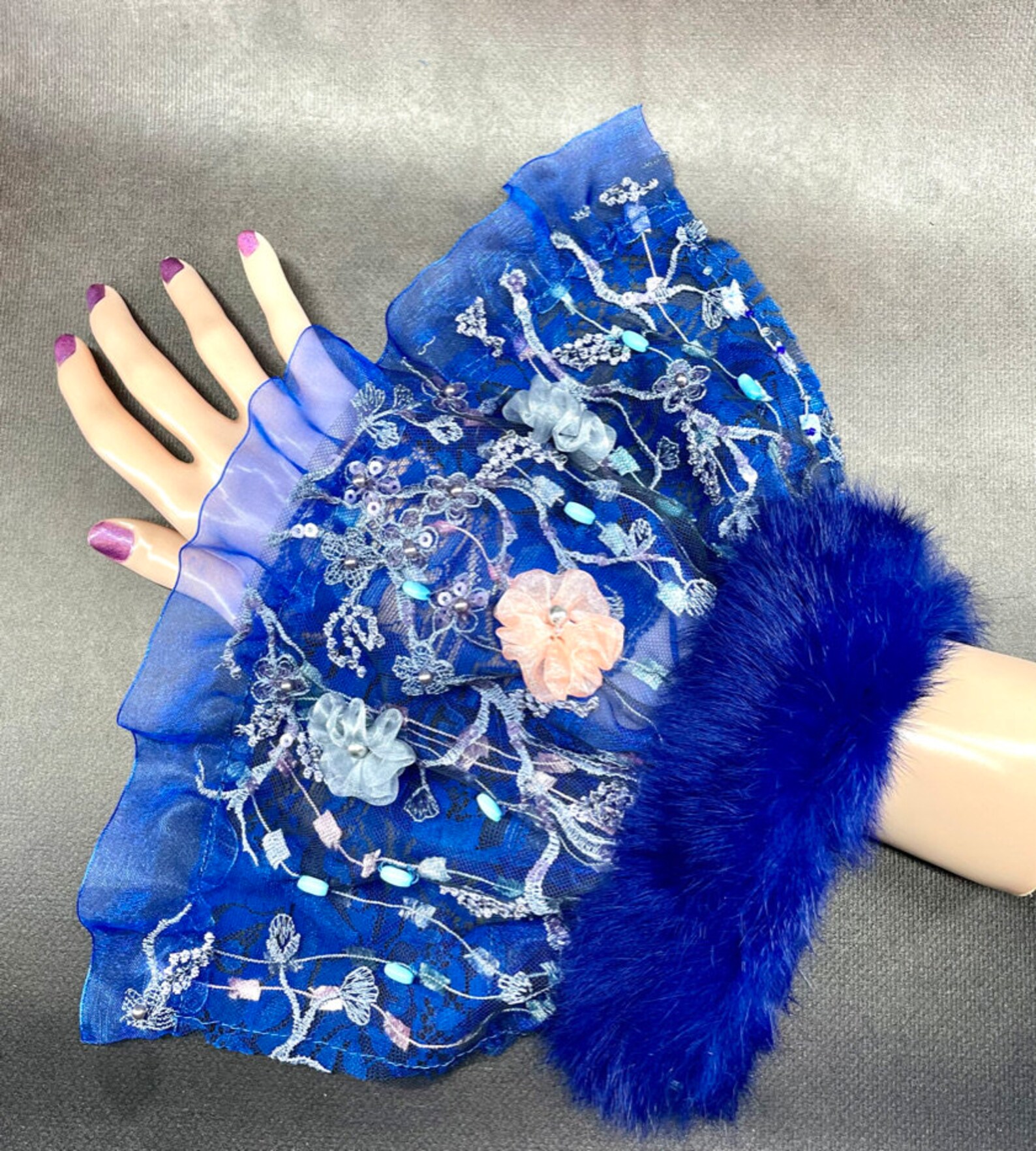 Unique, Handmade, Elegant, Glamour and Modern Lace Glove of Luxurious ...
