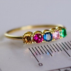 14k Mothers Day Rings, Mothers Day Jewelry, Birthstone Gold Rings ...