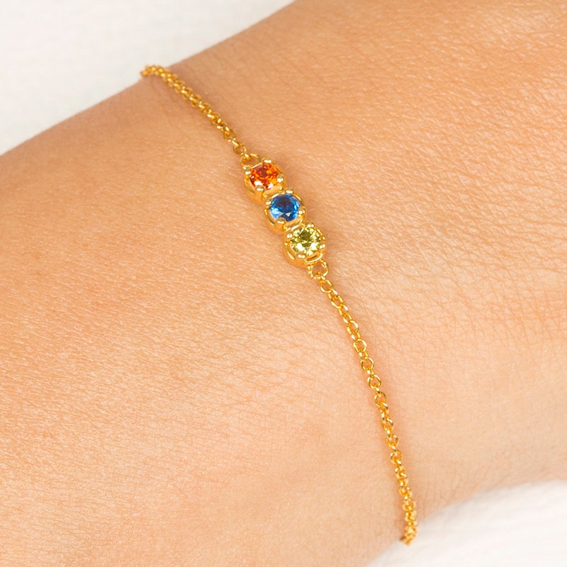 Birthstone Bracelet - Etsy