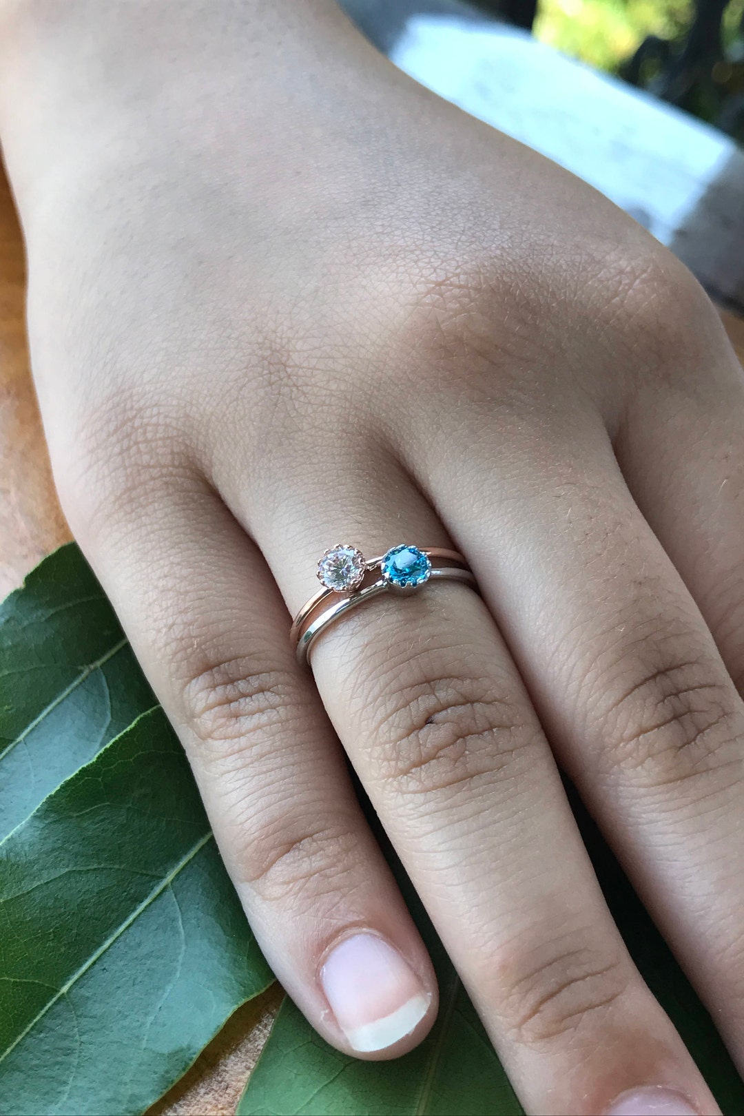 Stackable Birthstone Rings for Mothers, Christmas Gift Promise Ring for ...