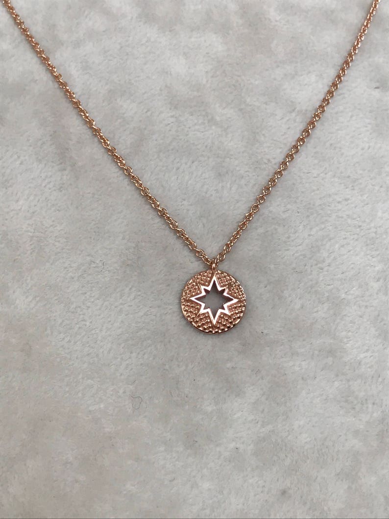 Rose Gold North Star Jewelry Necklace 14k Celestial Necklace | Etsy