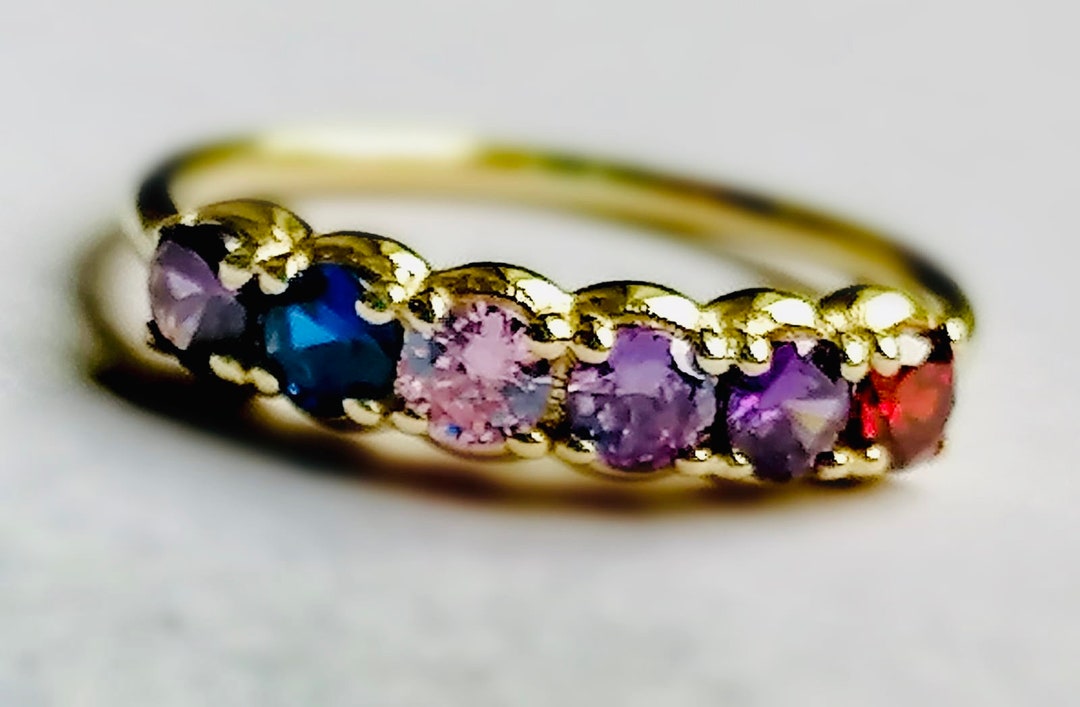 14k Mothers Day Rings, Mothers Day Jewelry, Birthstone Gold Rings ...