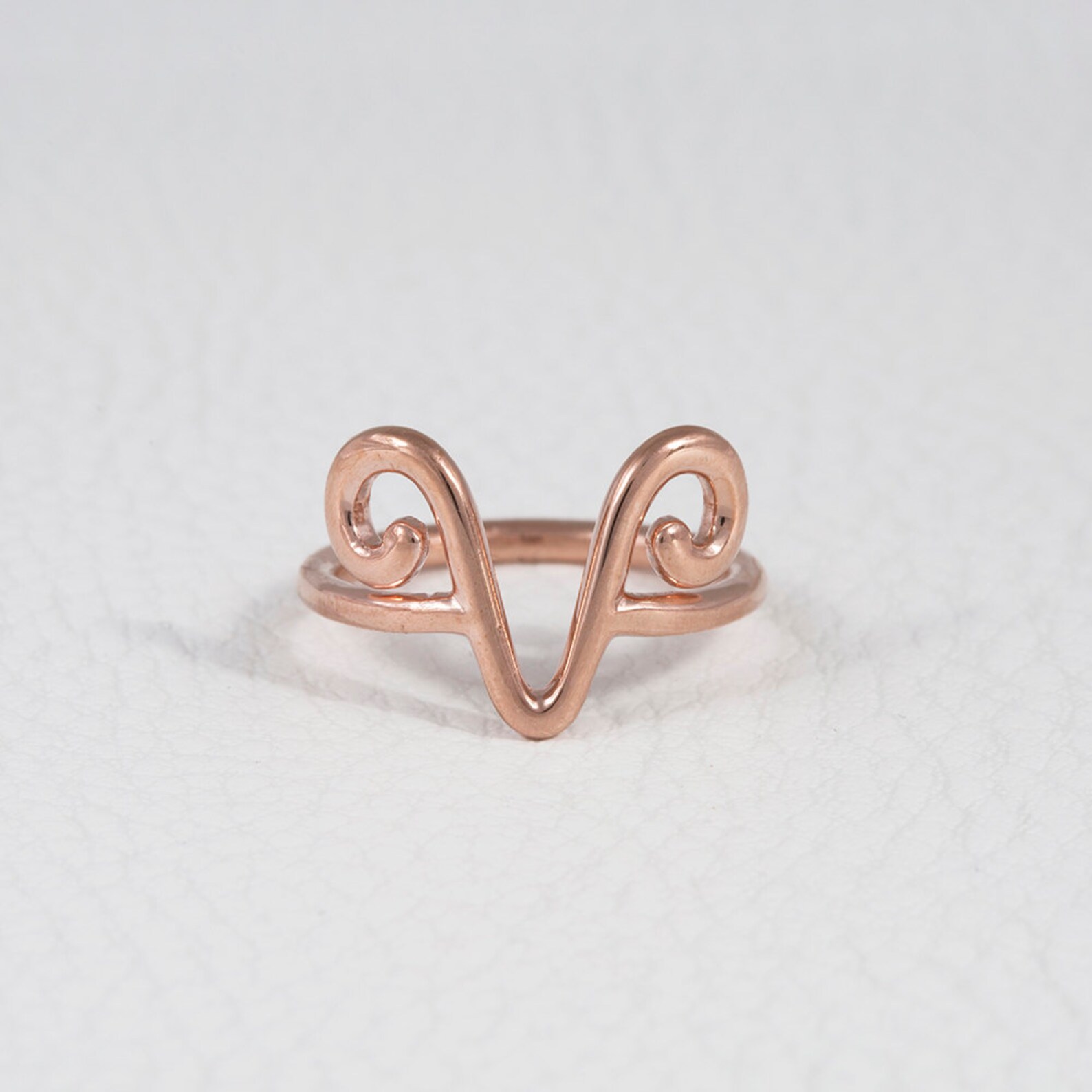 Horoscope Signet Aries Rose Gold Ring Zodiac Aries Ring | Etsy