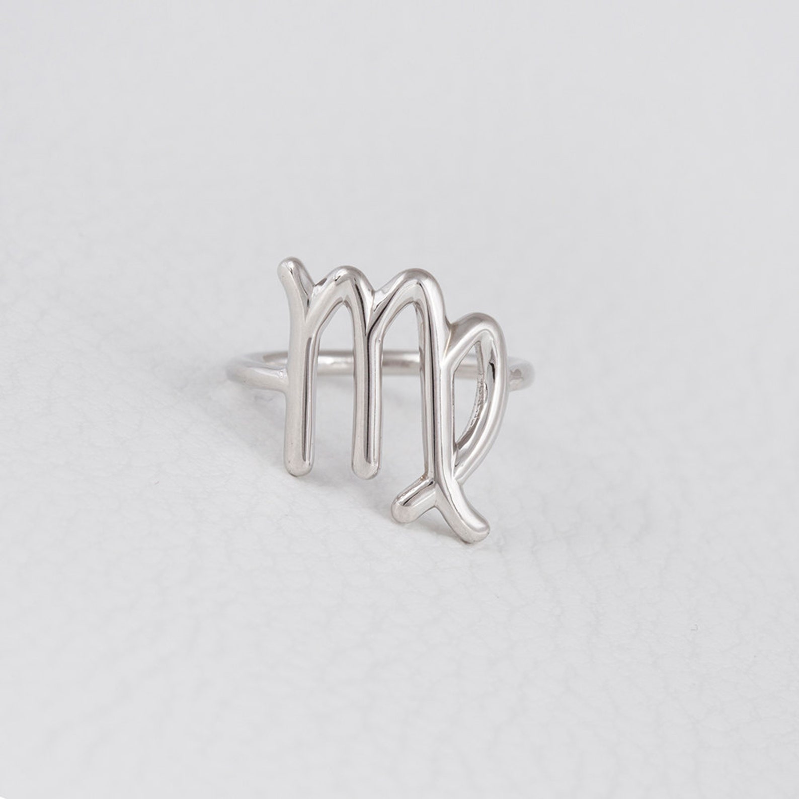 Virgo Zodiac Sign Jewelry 14k Gold Ring Astrology Sign - Etsy