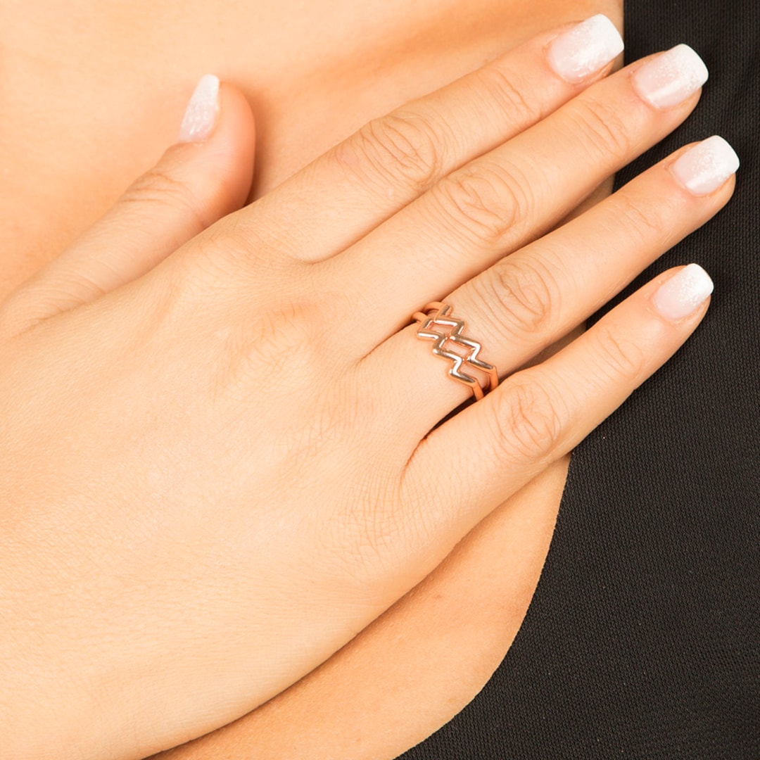 Aquarius Zodiac 14k Gold Rings, Zodiac Sign Jewelry Ring, Astrology ...