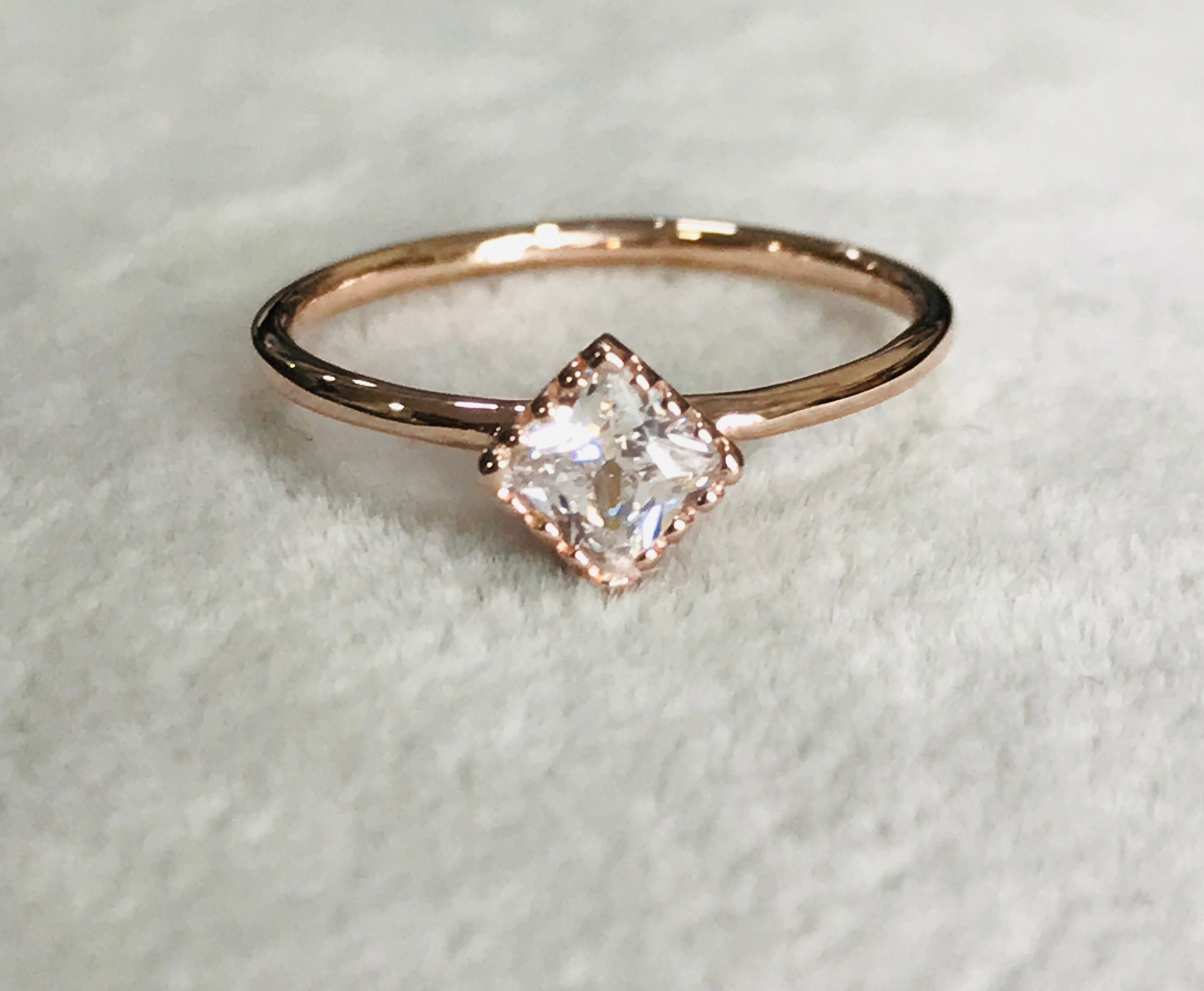 White Gold Ring for Her Christmas Gift White Gold Ring 14k | Etsy