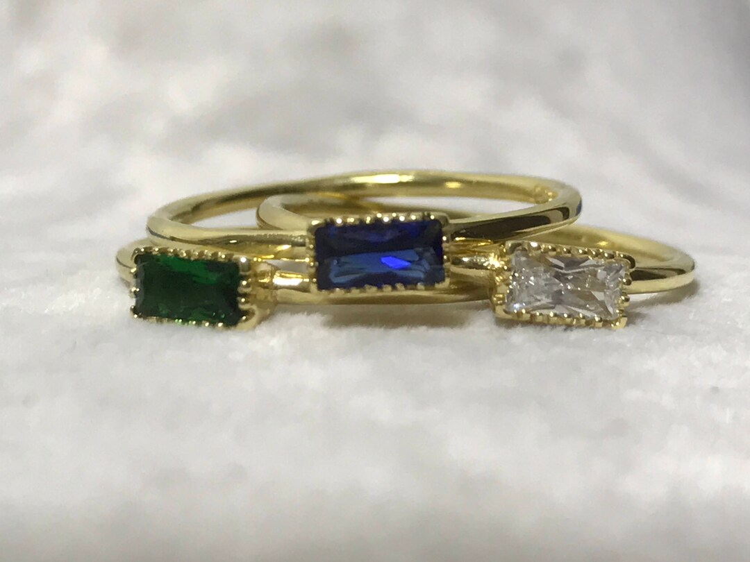 Stacking Birthstone Rings, Christmas Gift Stackable Rings for Mom ...