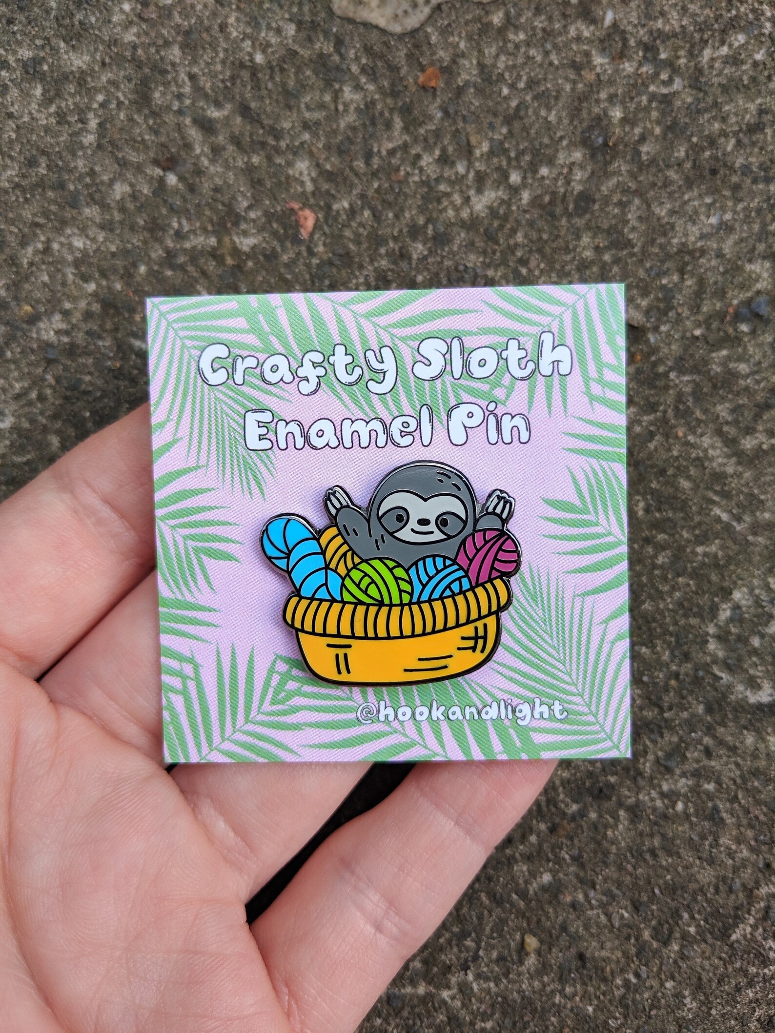 Crafty Sloth Enamel Pin Pin Badge Cute Pins Sloth Pins | Etsy