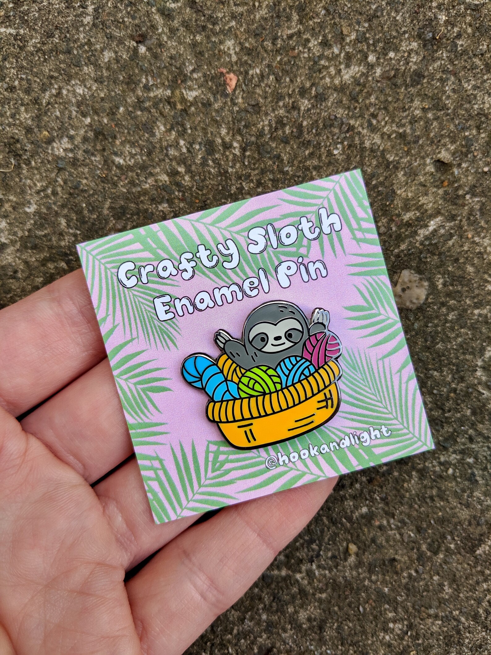 Crafty Sloth Enamel Pin Pin Badge Cute Pins Sloth Pins - Etsy