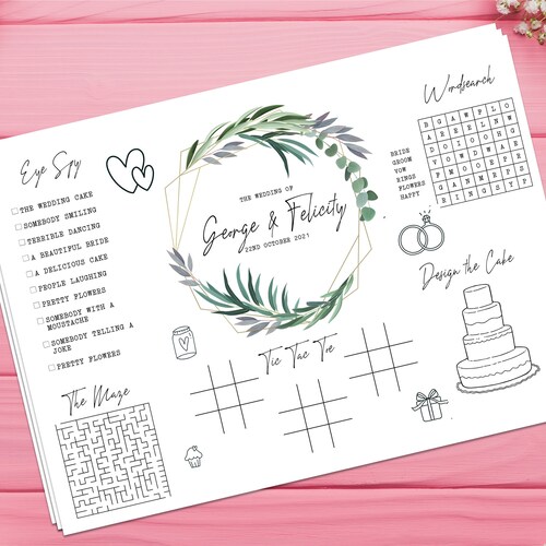 Personalised Childrens Wedding Activity Pack Wedding Ideas - Etsy