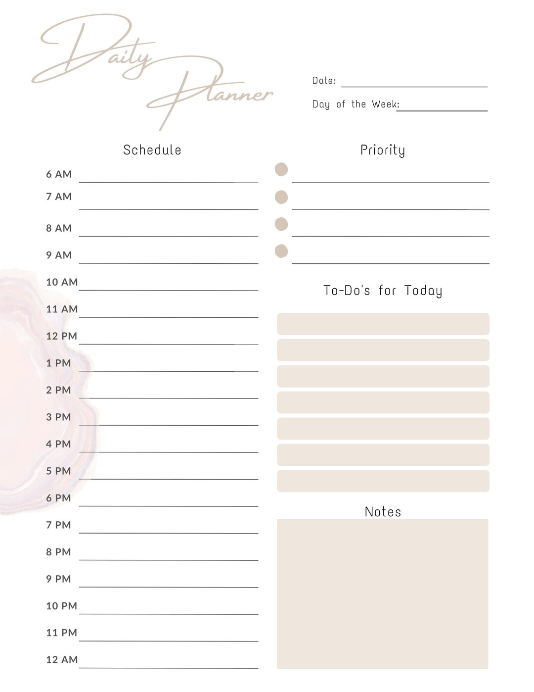 The O Method- Daily Planner - Etsy
