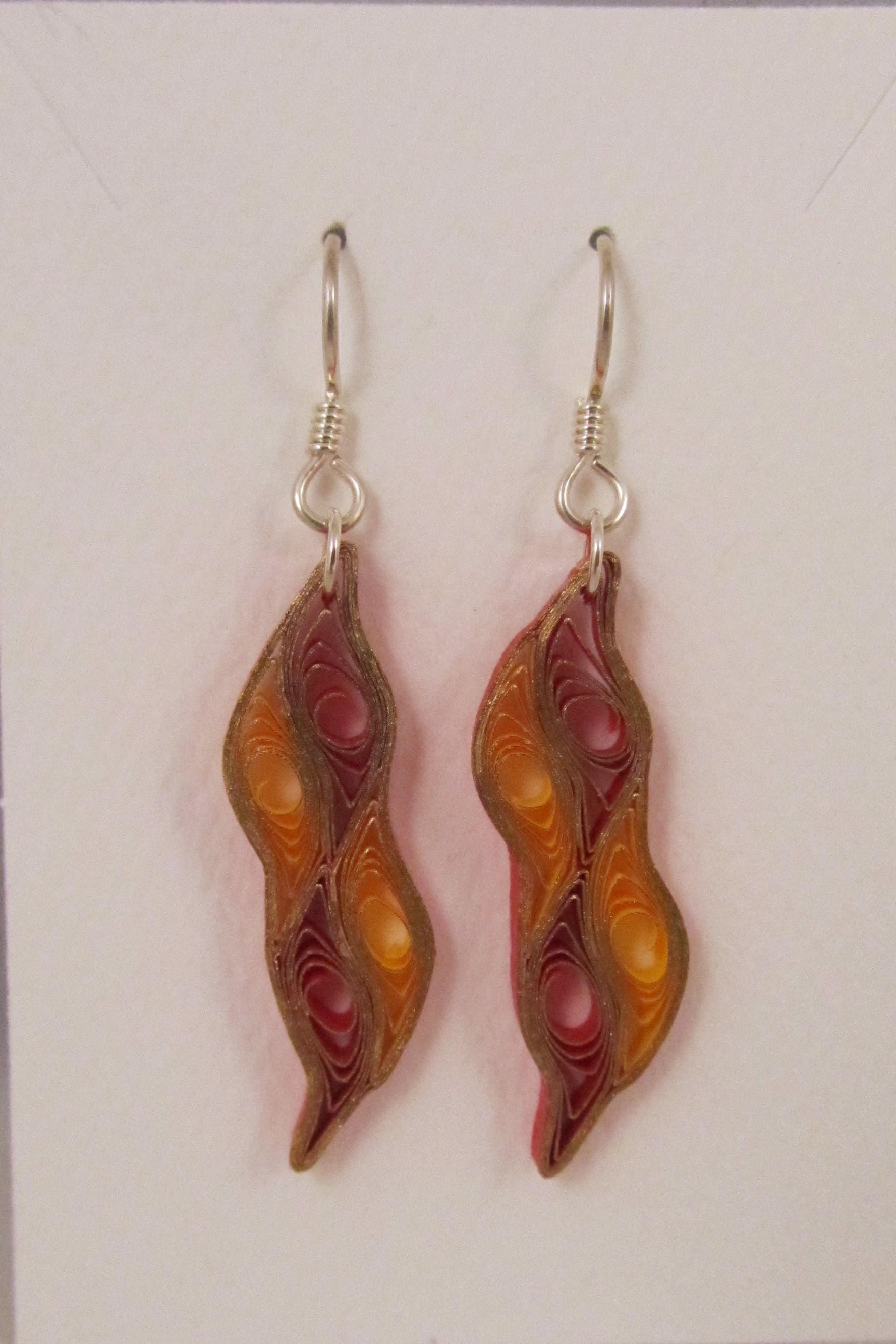 Paper Quilled Flame Earrings - Handmade - Etsy