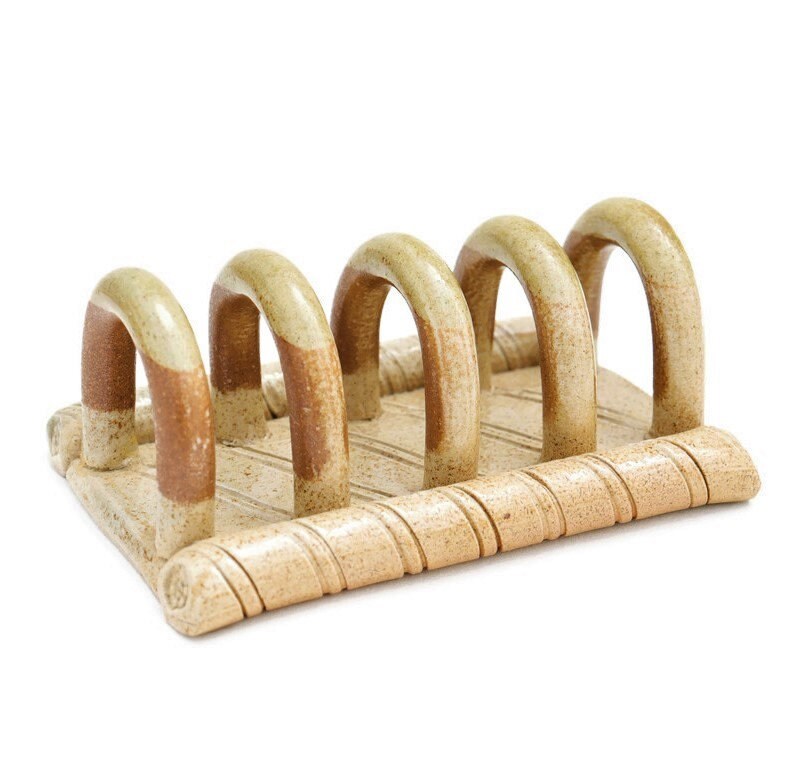 Studio Pottery Toast Rack, Rustic Toast Rack