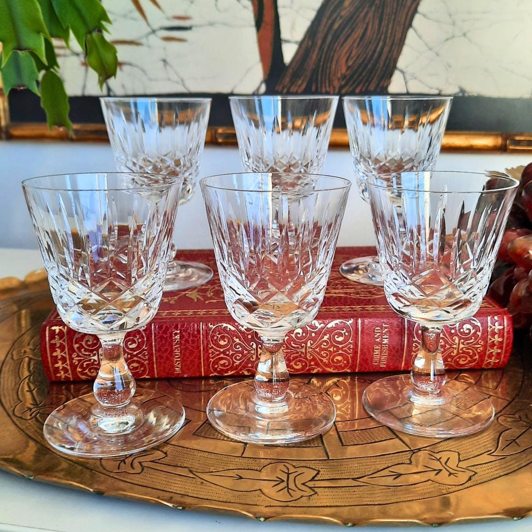 6 Edinburgh Crystal Appin Pattern Port Sherry or Liqueur Glasses ...