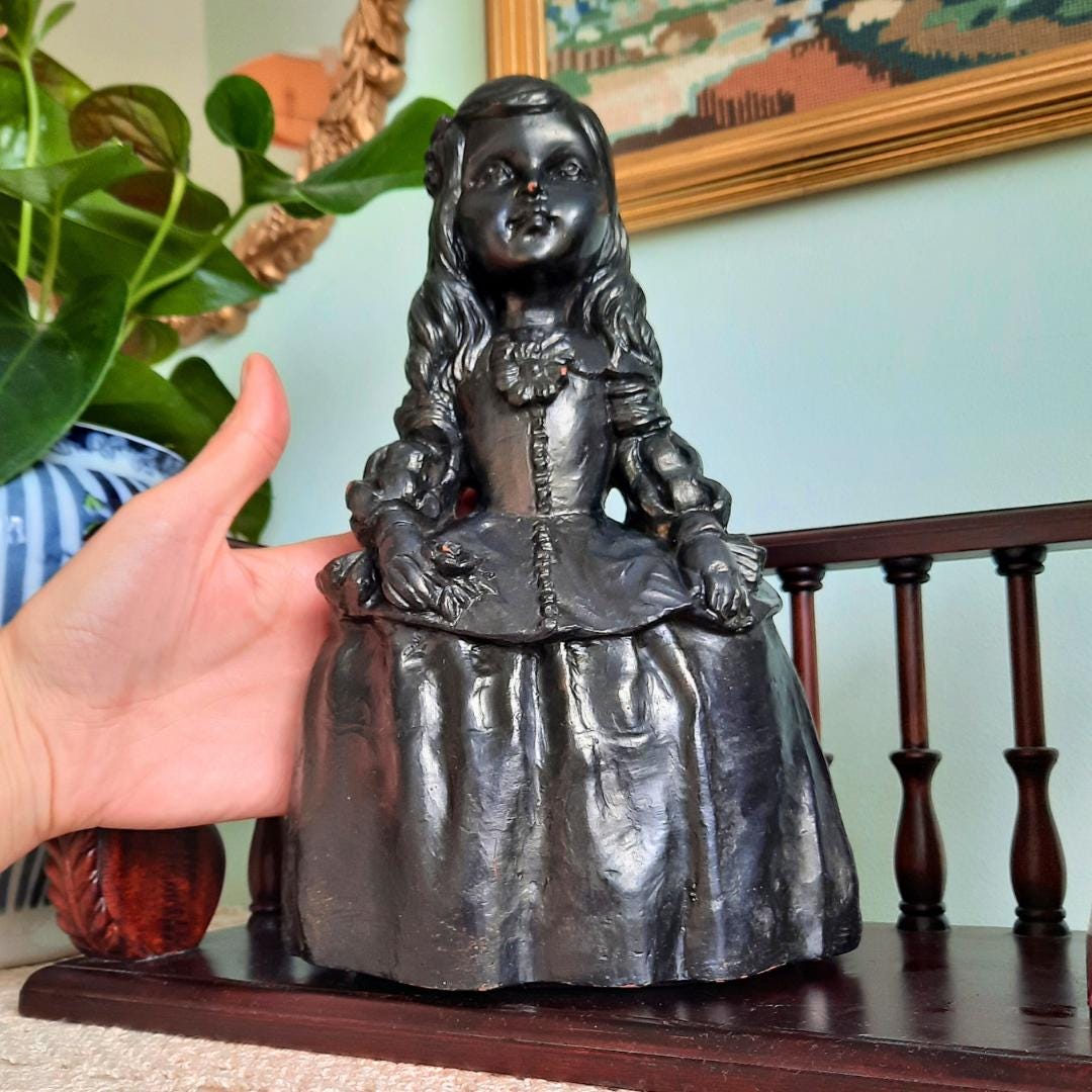 Urregui Cold Painted Terracotta Sculpture of Princess Margarita From ...