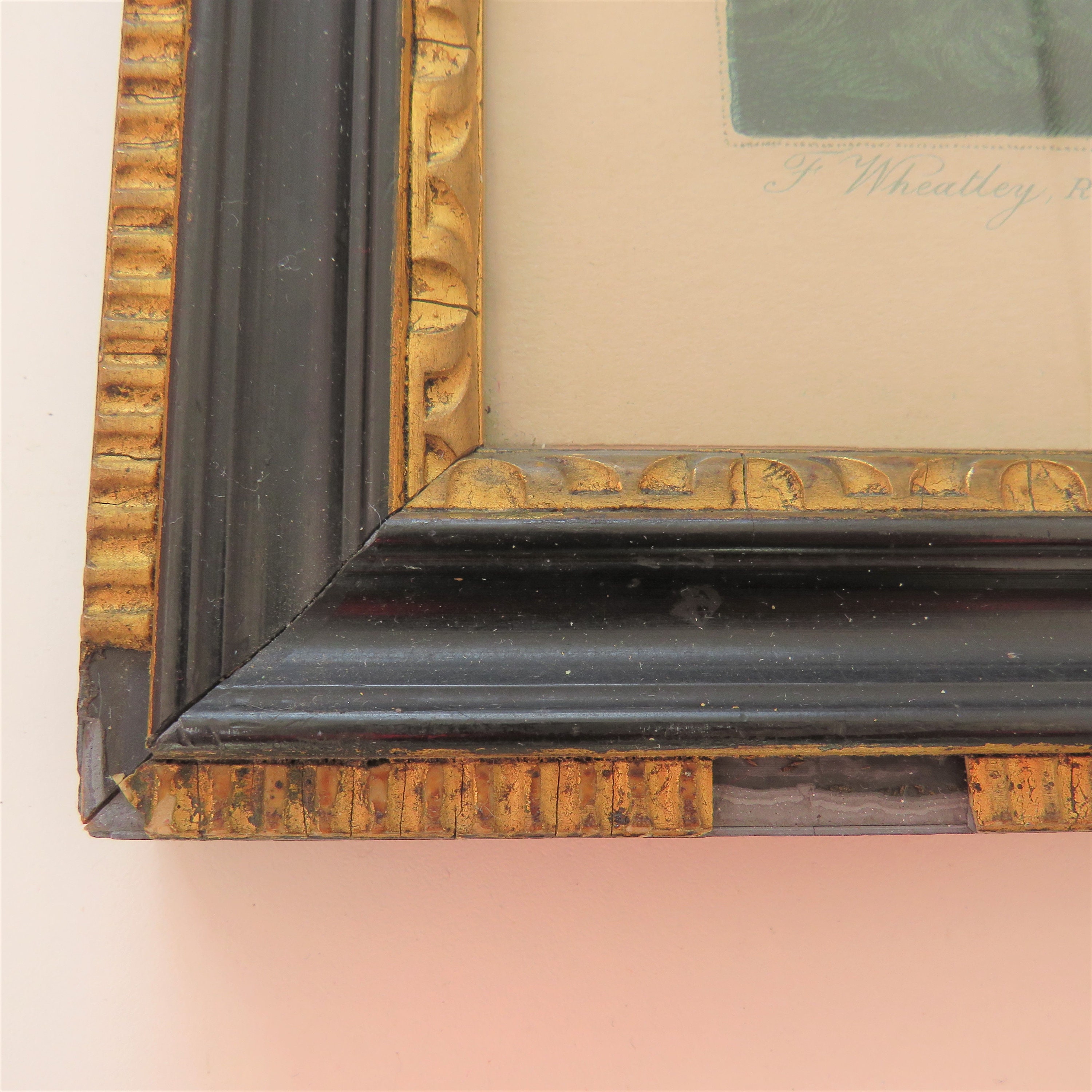 Antique Coloured Mezzotint Engraving The School Door (after Francis ...