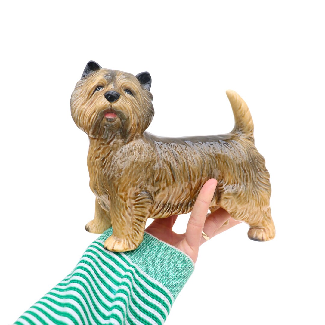 Mid Century Coopercraft Cairn Terrier Dog Figurine, Retro Ceramic ...