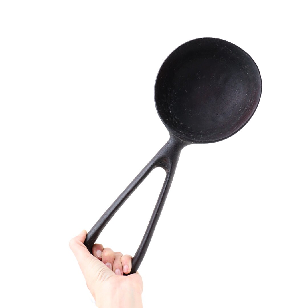 Vintage Solid Wood Ladle. Large Wooden Ladle, Large Water Scoop, Large ...