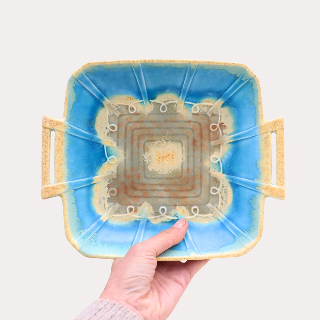 Art Deco Beswick Drip Glaze Bowl With Handles - Pattern 359 - Etsy UK