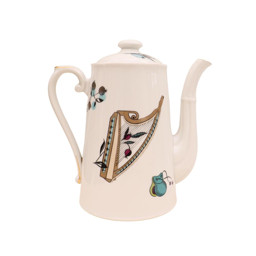 Royal Worcester Coffee Pot: Mid-century Fiesta Musical Instrument ...