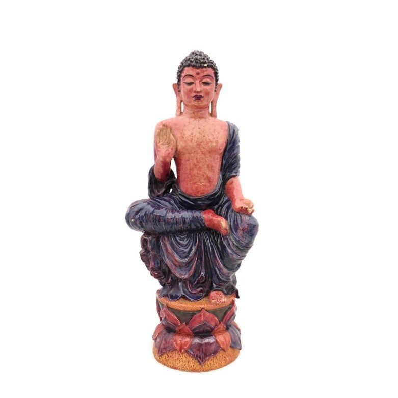 Large Ceramic Buddha 15'' H .Vintage Large Ceramic Sitting Buddha .60's ...