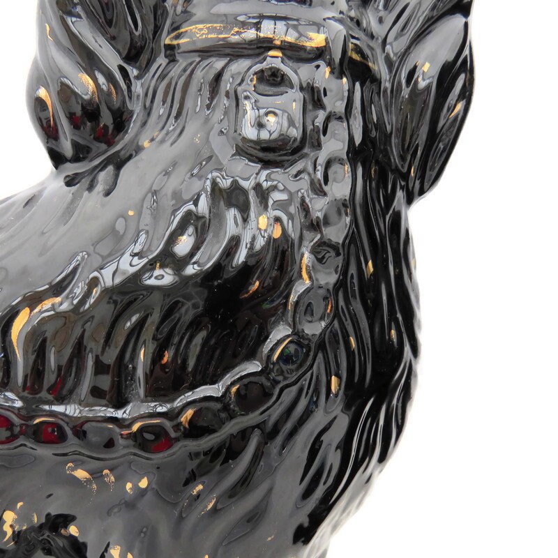 Pair of Rare Black Glaze 'Jackfield' Staffordshire Dogs Pair H 12''.Jet ...