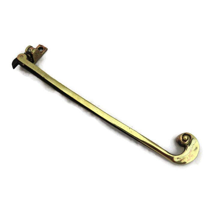 Reclaimed Large Antique Solid Brass 10'' inch Window Stay Monkey Tail Victorian Set of 6 and 6 ...